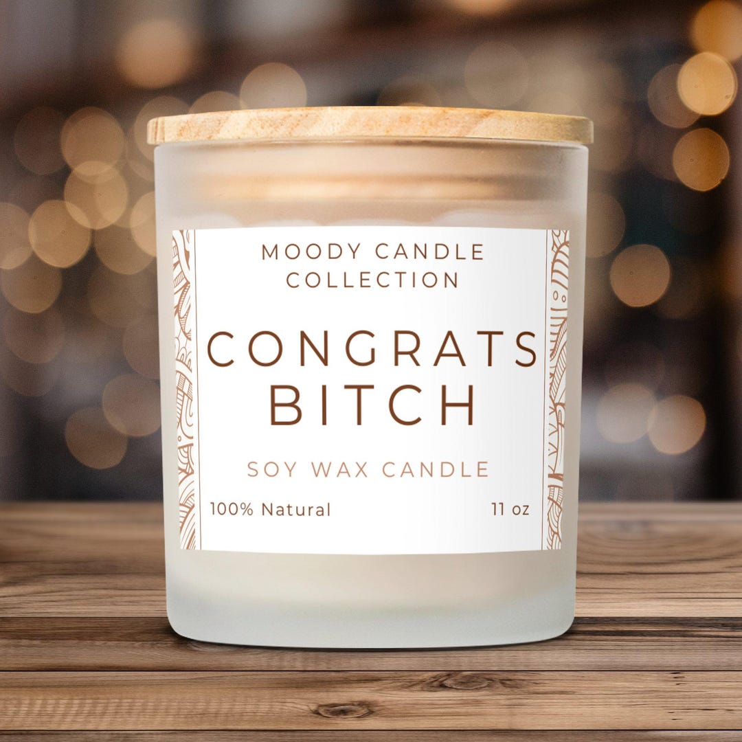 Celebrate Congratulations Candle, Moody Candle Collection Gift, 100 ...