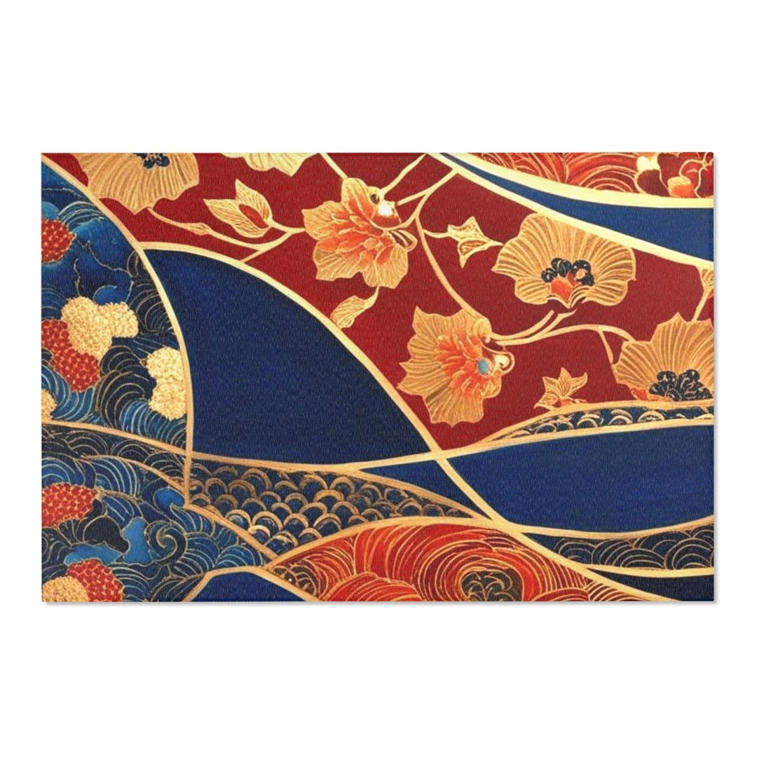 Japanese Traditional Ai-generated Pattern Area Rug, Oriental Home Decor ...