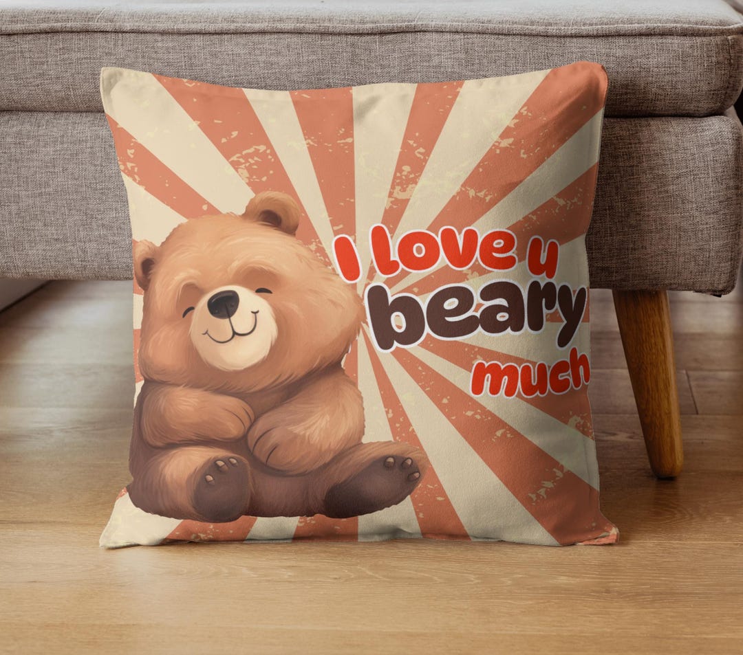I Love U Beary Much - Cute Bear Design PNG, Funny T-shirt Art ...