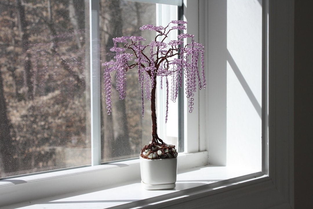 Handmade Pink Cherry Blossom Wire Bonsai Tree Sculpture: Zen Decor - Etsy