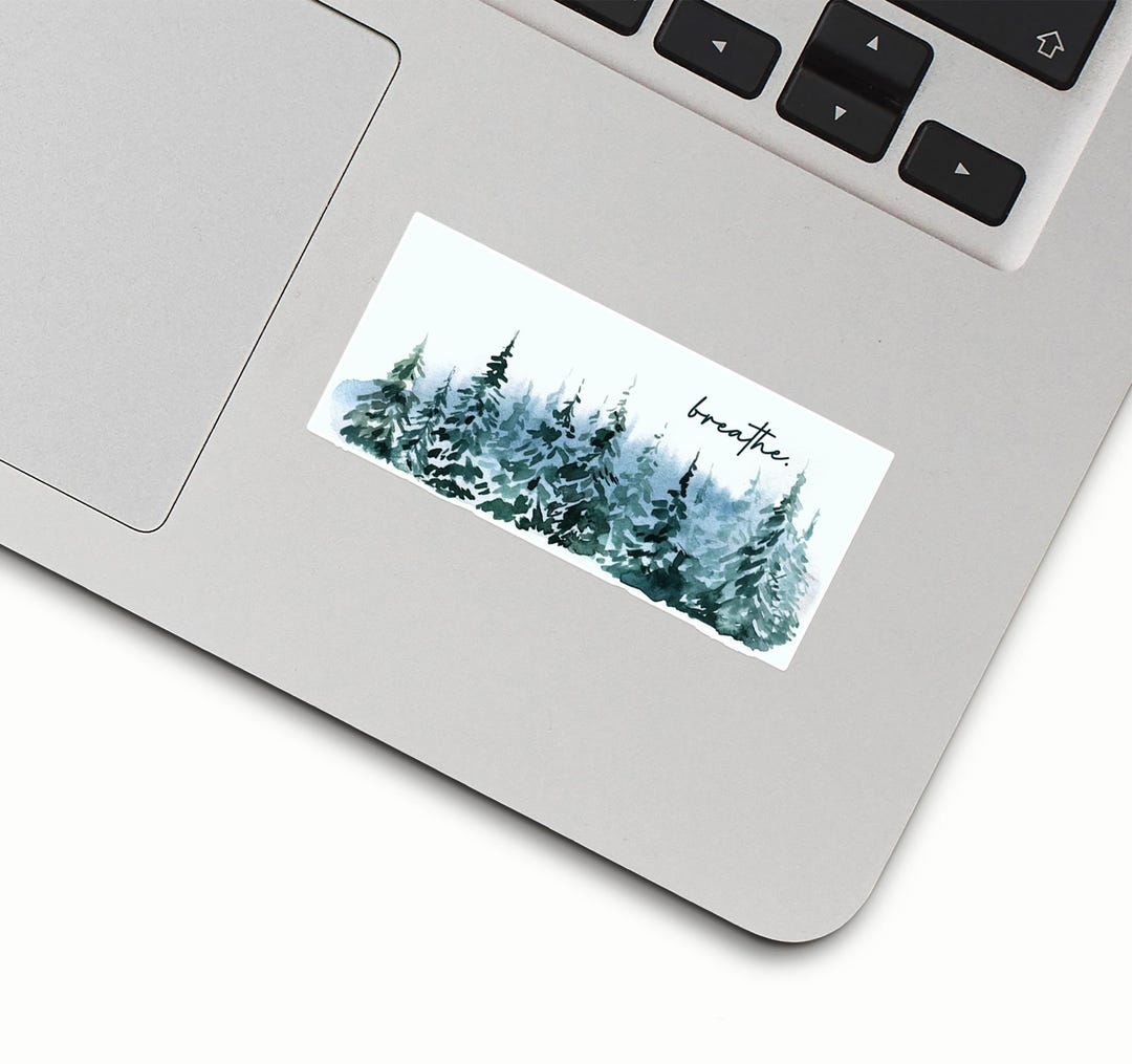 Breathe Positive Mindset Sticker | Faith Based Nature Gift | Soothing ...