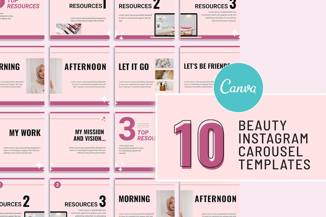 Beauty Instagram Carousel Template Canva Carousel Post - Etsy