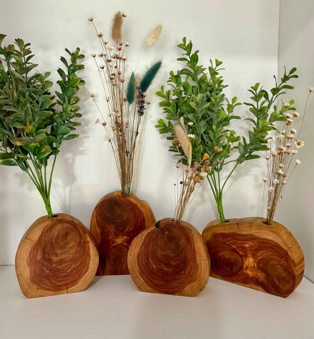 Hand-carved Small Wooden Vase, Valentine’s Day Gift, Birthday Gift ...