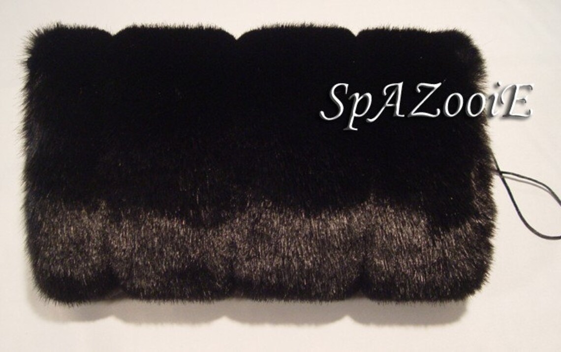 Black Fur Hand Muff Mink Faux Fur Hand Muff Bridal Wedding - Etsy