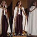 Medieval Faux Fur Fox Trim Satin Cloak Bridal Renaissance Full Length ...
