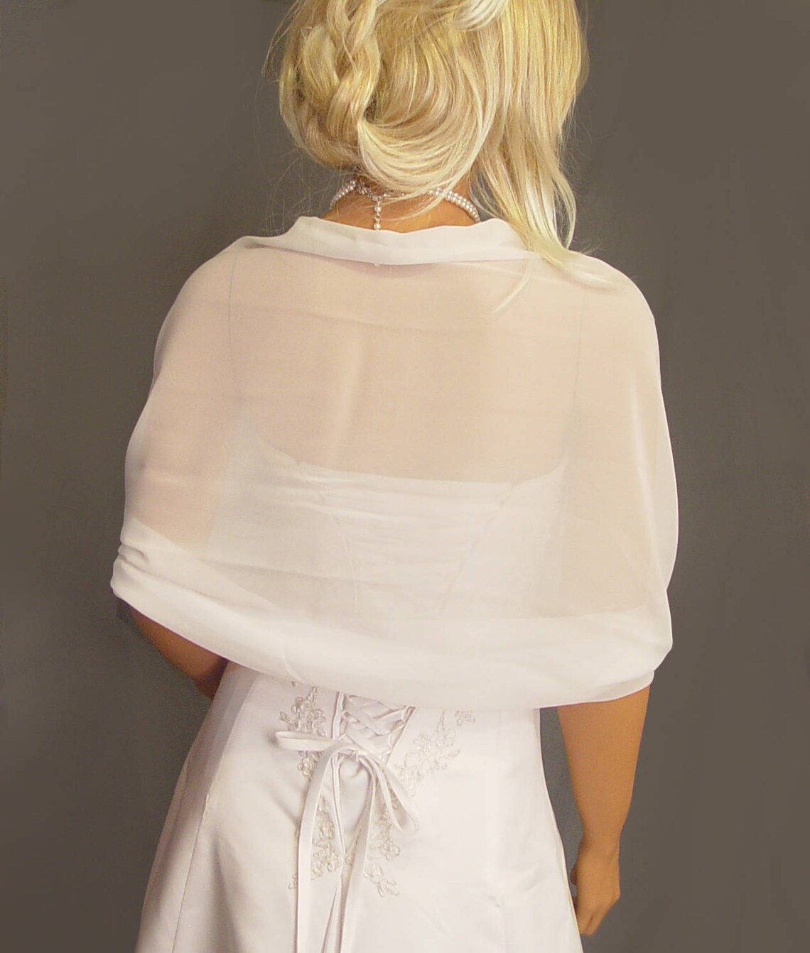 Chiffon Pull Thru Wrap Wedding Shawl Scarf Sheer Cover up Long - Etsy
