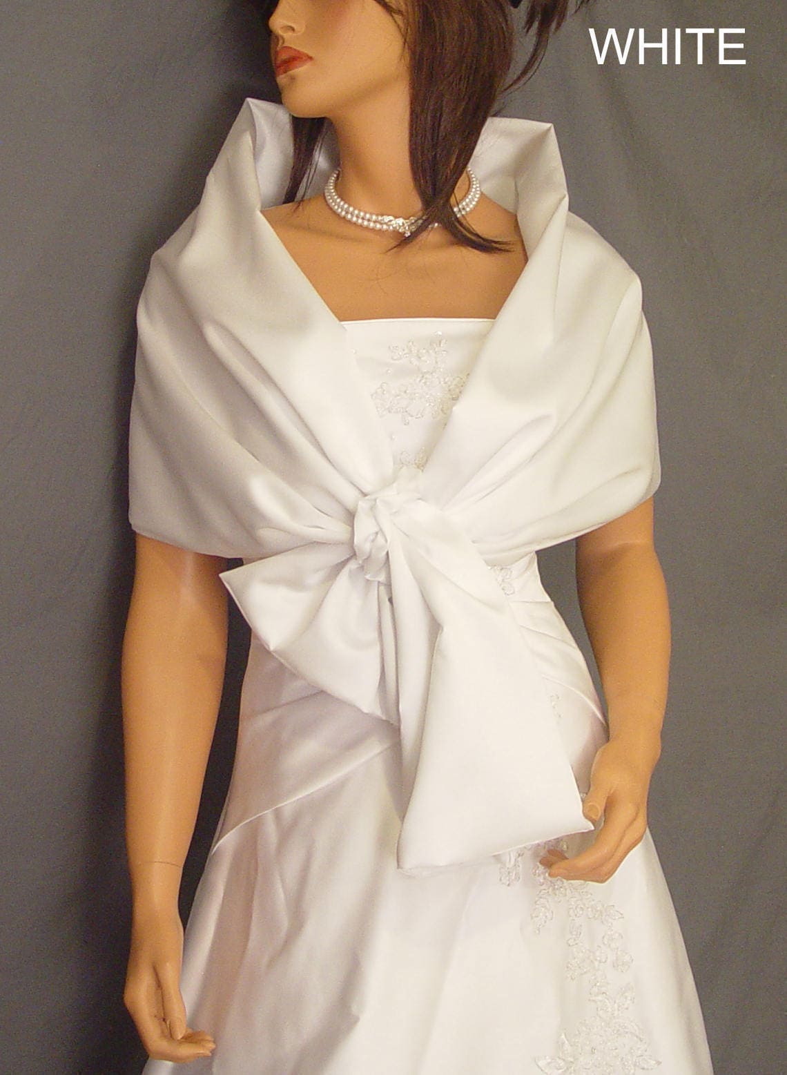 Satin Pull Thru Wrap Wedding Shawl Scarf Cover up Long - Etsy