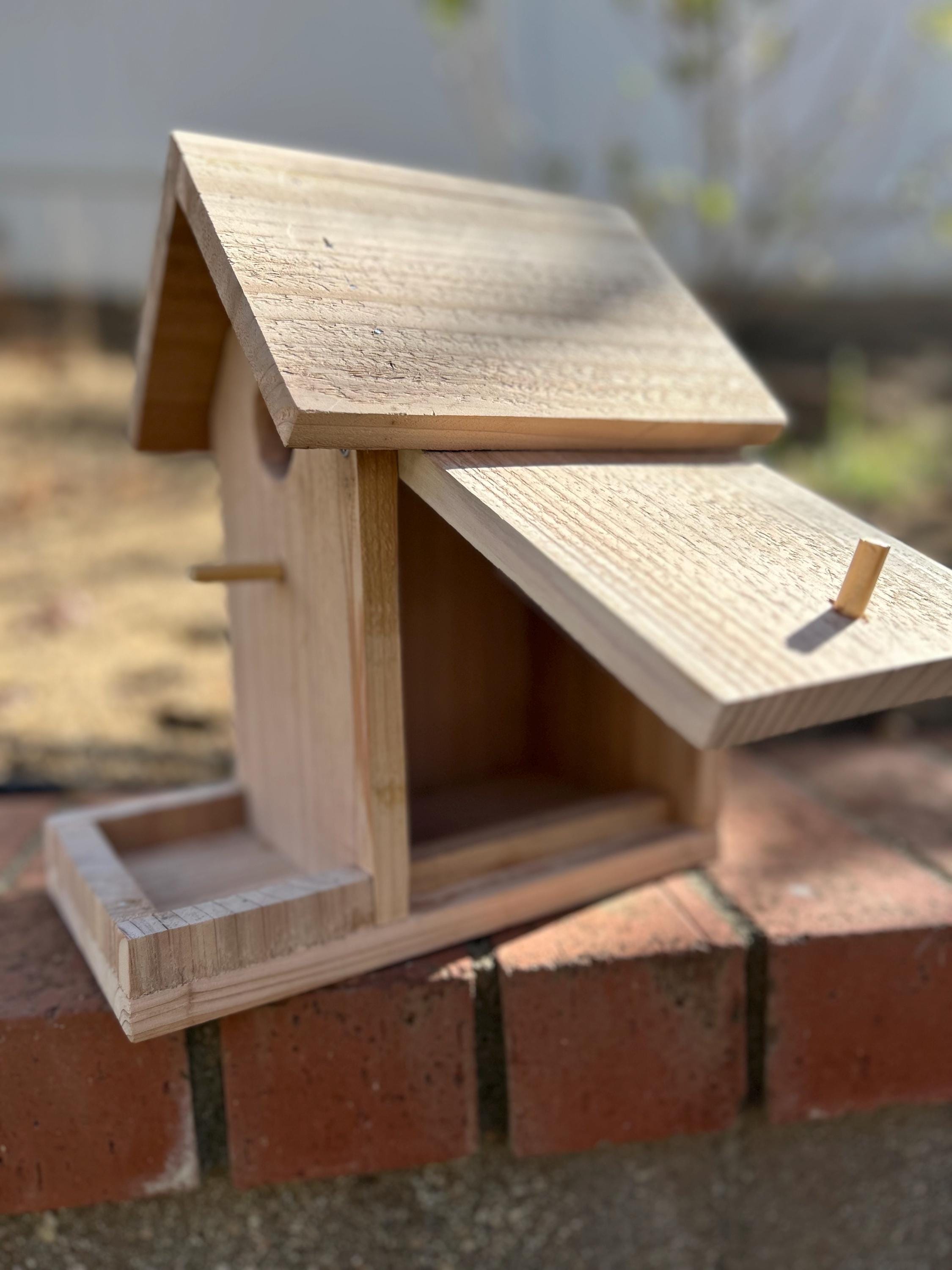 Cottage Bird House | Pine Wood | Handmade | Made in USA | White & Black ...