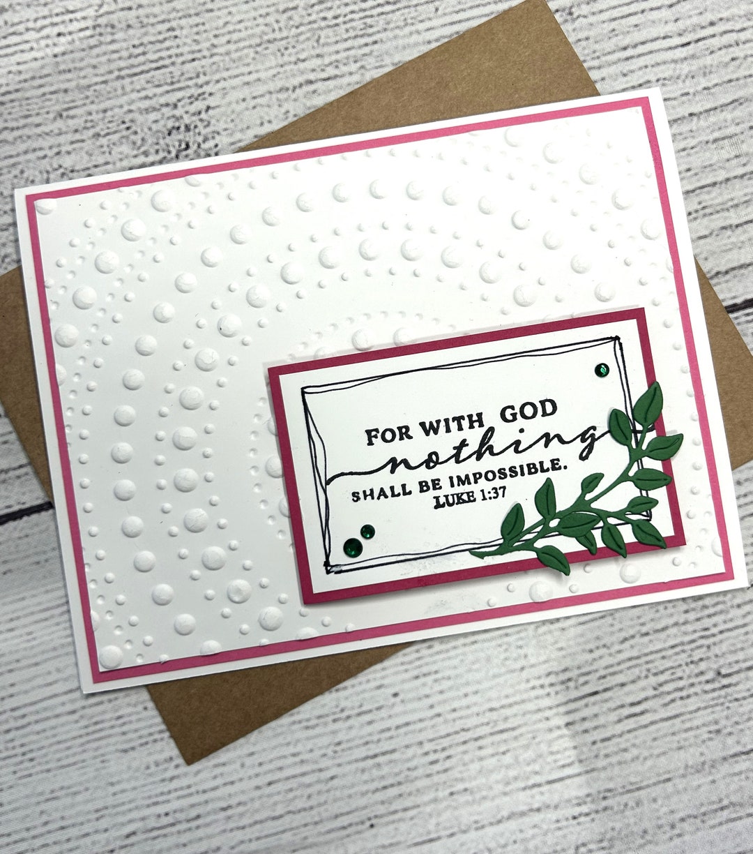 Handmade Greeting, Nothing is Impossible, Any Occasion Card, Floral ...