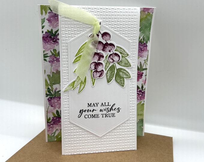 Handmade Greeting Birthday Card, Berry Farm Fresh Card, May Your Wishes ...