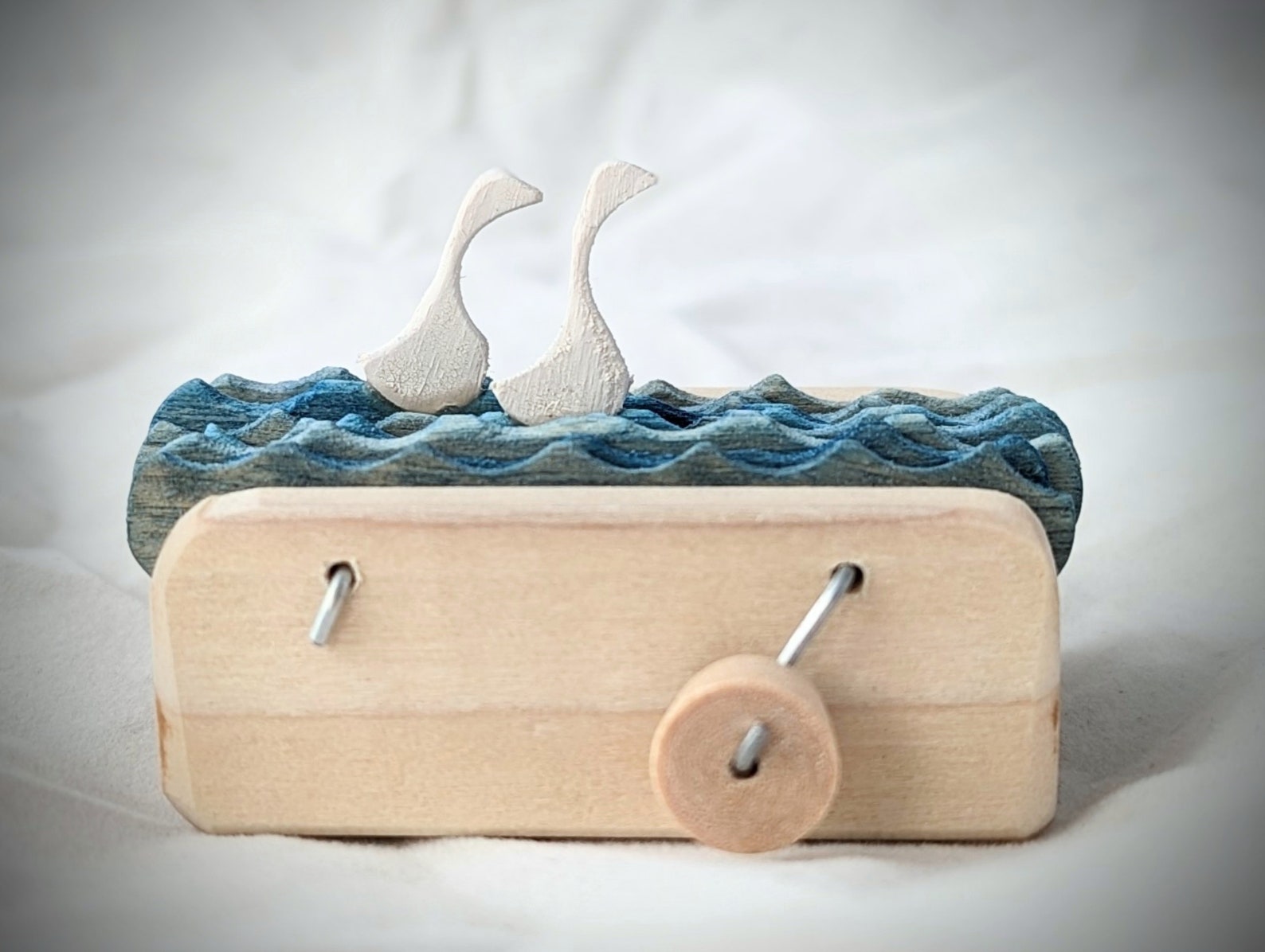Hand Crank Wooden Swans Automaton Kinetic Sculpture - Etsy