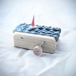Kinetic Sculpture Nautical Wooden Sailboat Automaton - Etsy