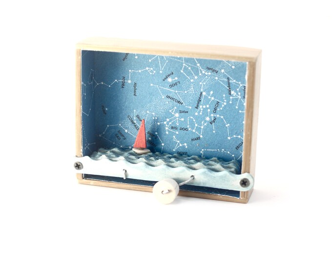 Astronomy Chart Milky Way Kinetic Sculpture Sailboat Automaton Gift for ...