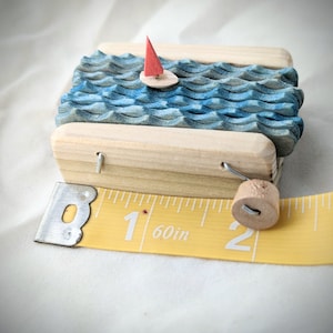 Wooden Sailboat Automaton Sculpture Mechanical Sailing Art Unique ...