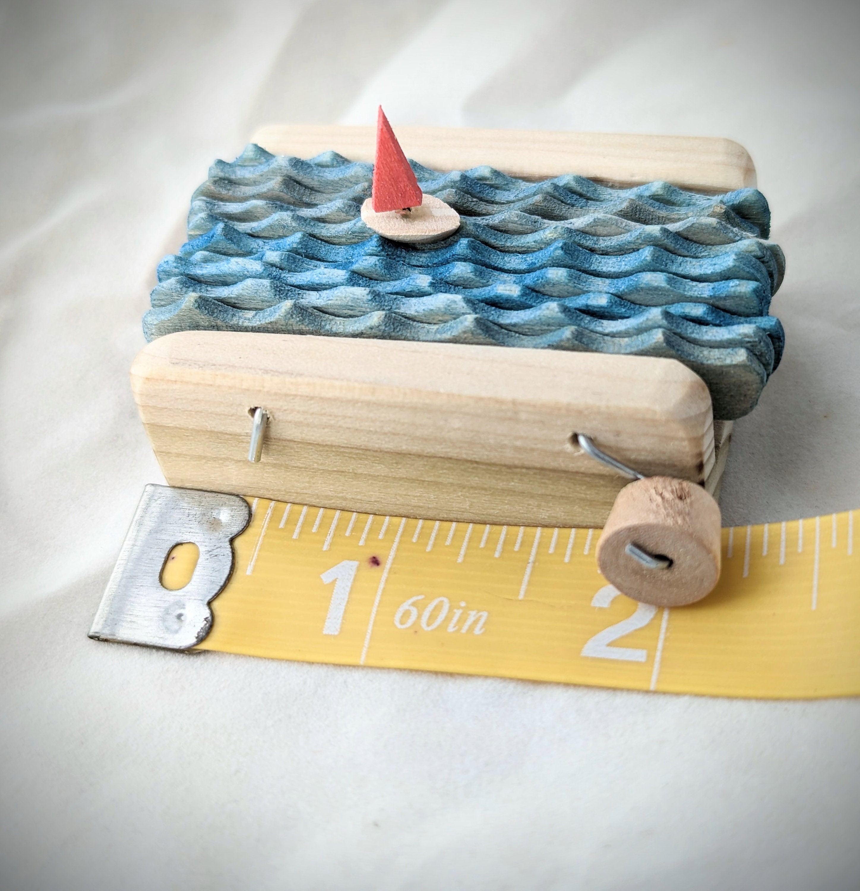 Handmade Kinetic Sculpture Wooden Sailboat Nautical Automaton Gift for ...