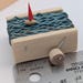 Handmade Kinetic Sculpture Wooden Sailboat Nautical Automaton Maritime ...