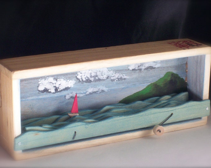 Panorama Clouds and Island Scene Sailboat Automata - Etsy
