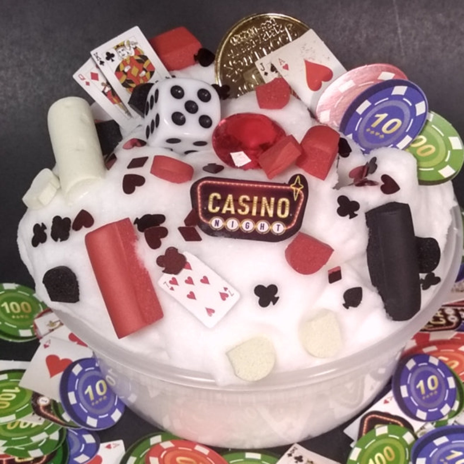 Casino Las Vegas Gambling Theme Party Favors Icee Cloud Slime | Etsy