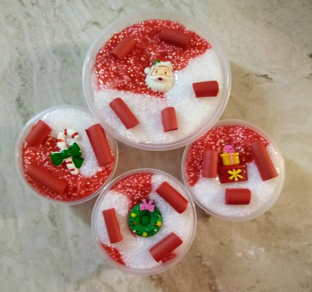 Holiday Christmas Theme Floam Slime, Peppermint Candy Cane Scent 8 Oz ...