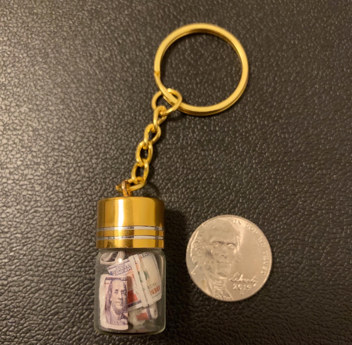 Baby Bankroll Keychain /money Jar Bag Charm/good Luck Charm/money Charm ...