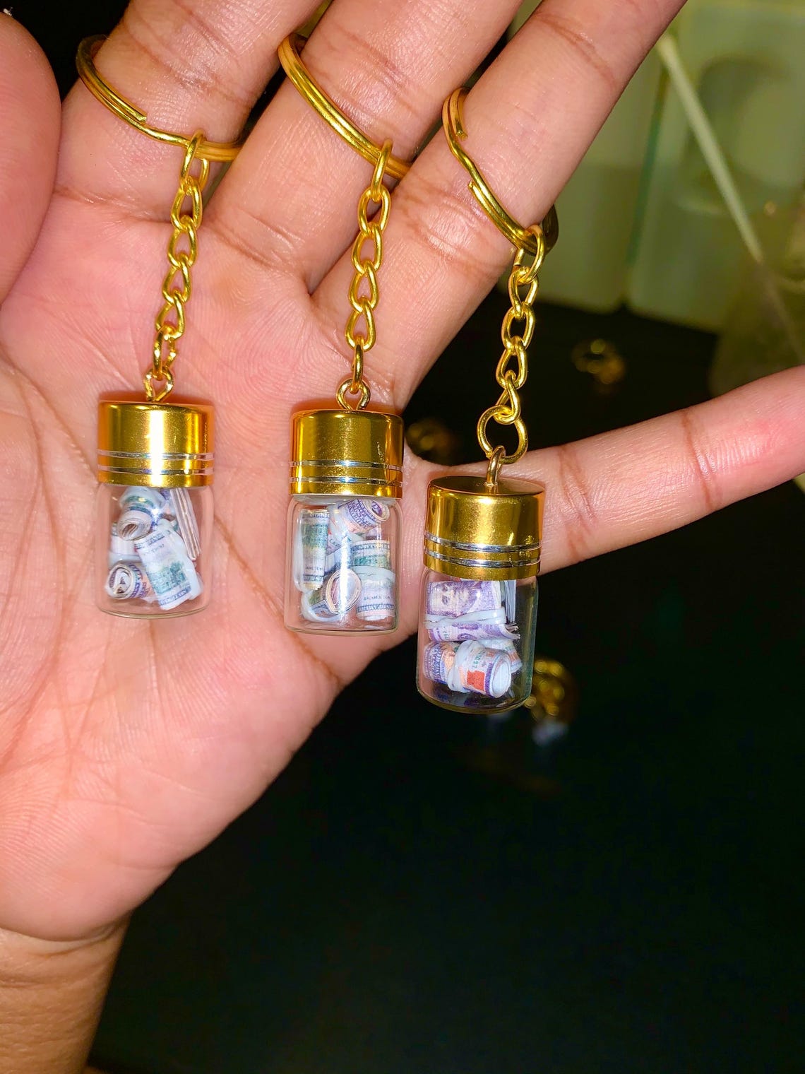 Baby Bankroll Keychain /money Jar Bag Charm/good Luck Charm/money Charm ...