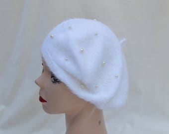 Angora beret | Etsy