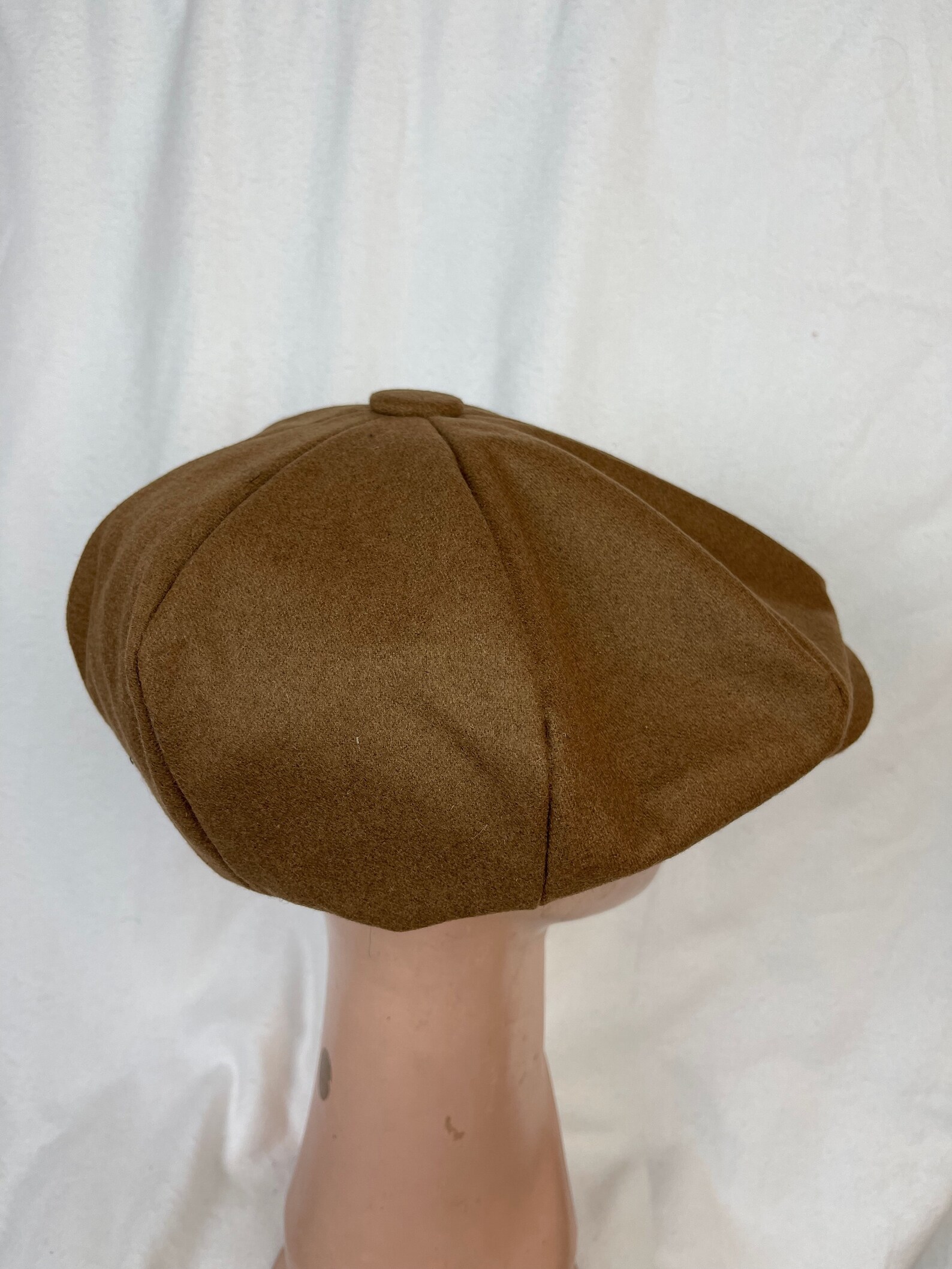 Camel Wool News Boy Cap / Retro Peaky Blinders Cap / Oversized - Etsy