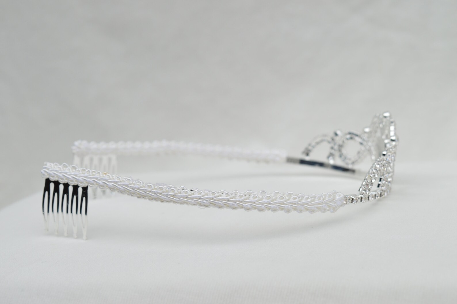 Silver Rhinestone Tiara With Center Heart Jewel / Flower Girl - Etsy