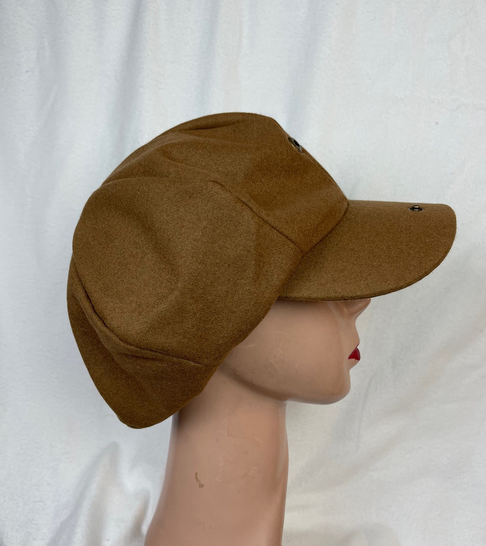 Camel Wool News Boy Cap / Retro Peaky Blinders Cap / Oversized - Etsy