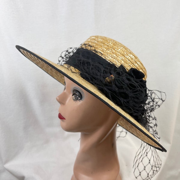Straw Boater Hat - Etsy