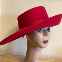 Maternity Shoot Hat Red | Fashion Hats for Women | Red Wide Brim Hat ...