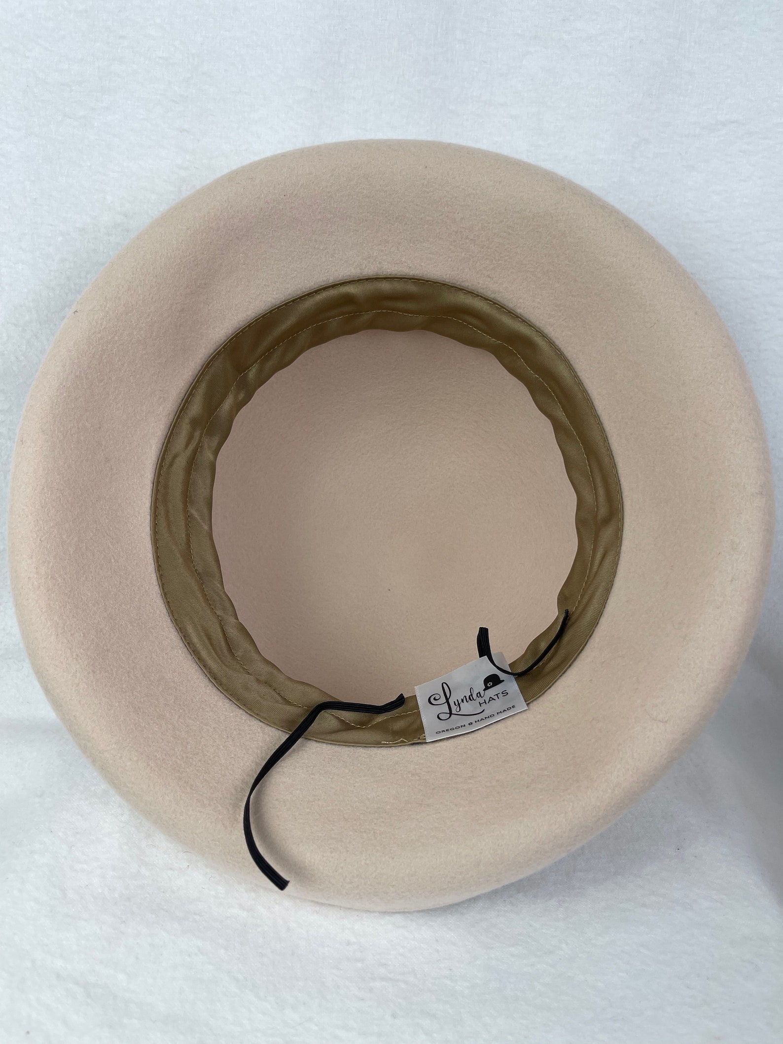 Beige Wool Felt Small Brim Hat With Felt Flower Trim / Felt - Etsy