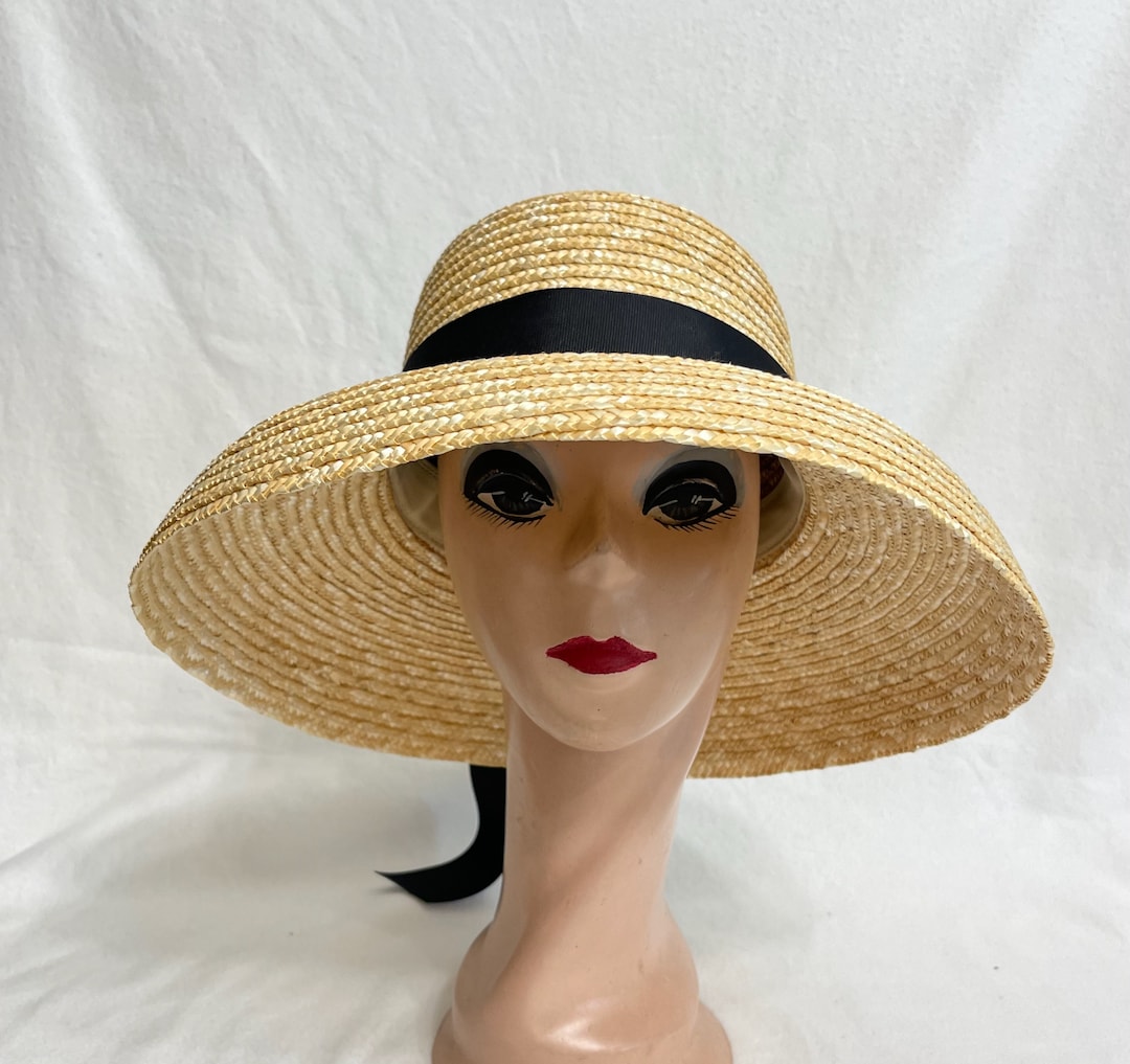 4 Inch Bell Brim Milan Wheat Straw Braid Down Turned Brim Sun Hat ...