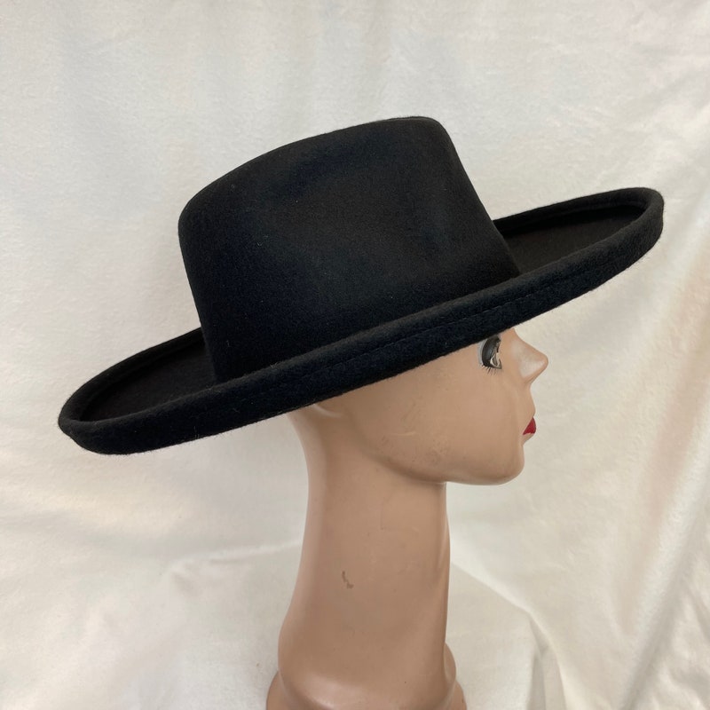 Felt Roll Brim Hat - Etsy