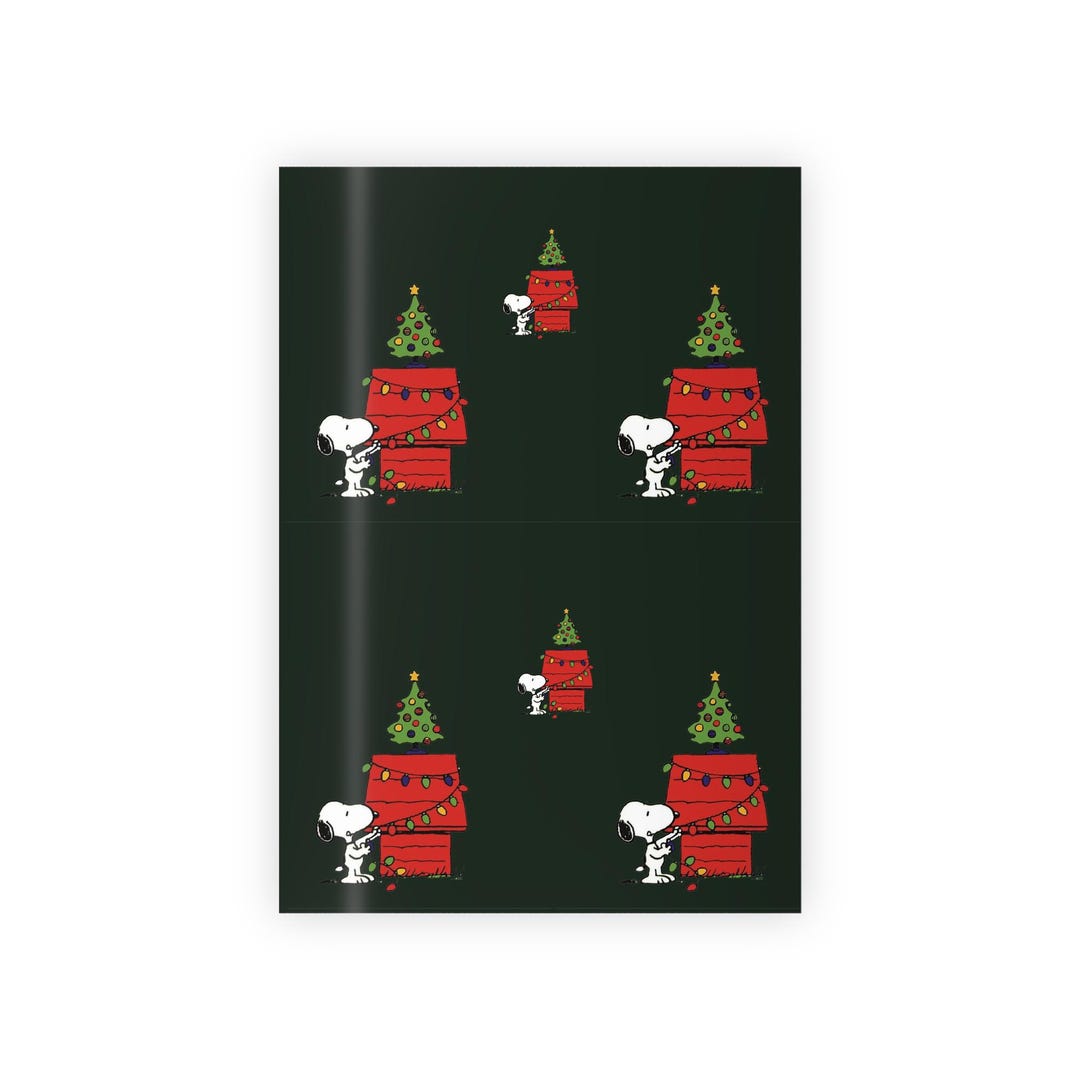 Wrapping Paper, Christmas Snoopy Gift Wrap Roll, Cute Holiday Present ...