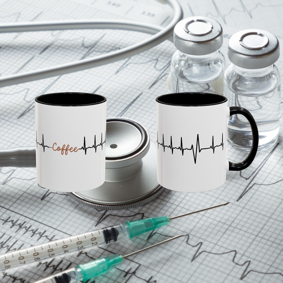 EKG Coffee Mug, Medical Field EKG, Doctor Nurse Heartbeat Cup ...
