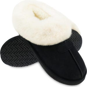 Women's Fuzzy Memory Foam Slippers Fluffy Slip on Cozy Warm Winter ...
