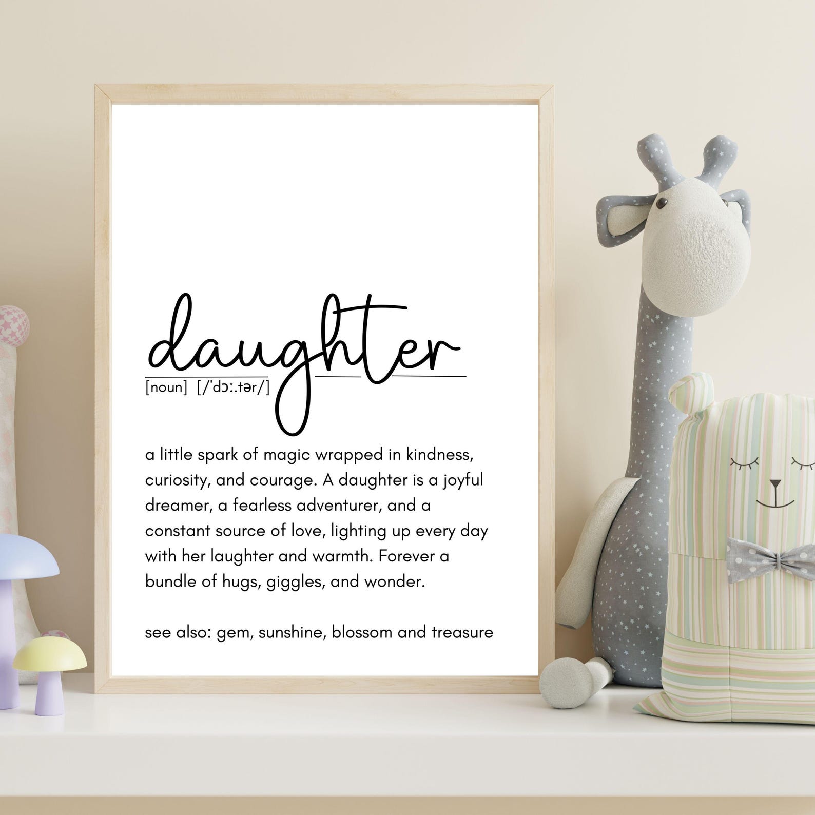 Daughter Definition Print: Kids Room Decor (digital Download) - Etsy