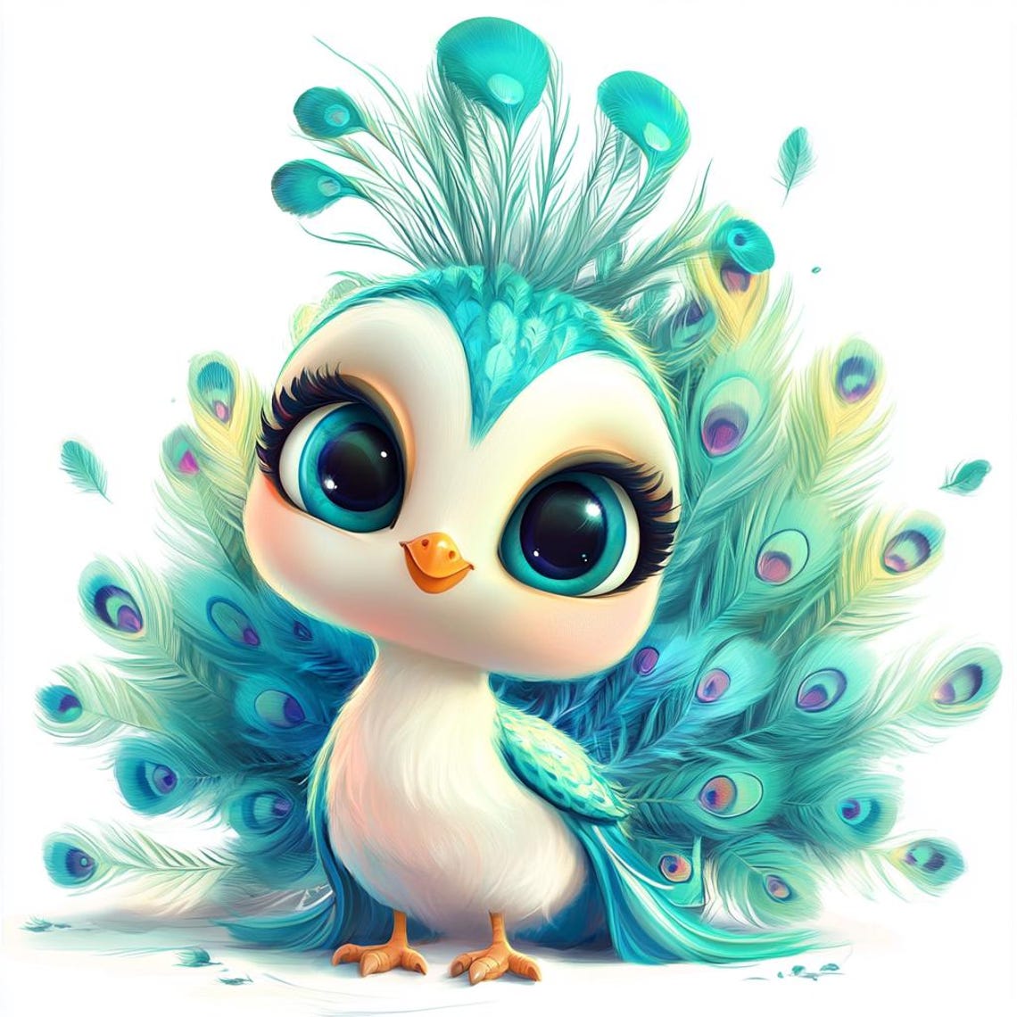 Cute Peacock Clipart Adorable Peacock Clipart Bundle 43 High-quality ...