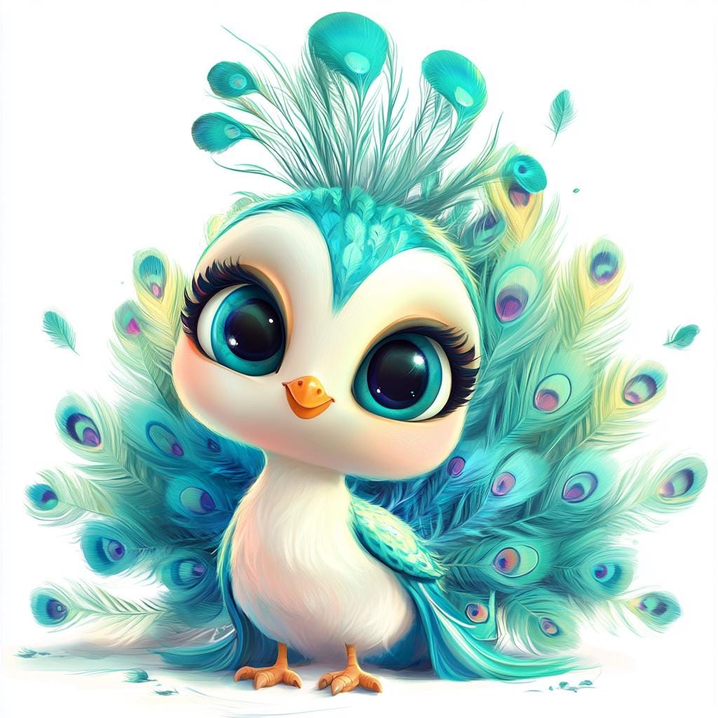 Cute Peacock Clipart Adorable Peacock Clipart Bundle 43 High-quality ...