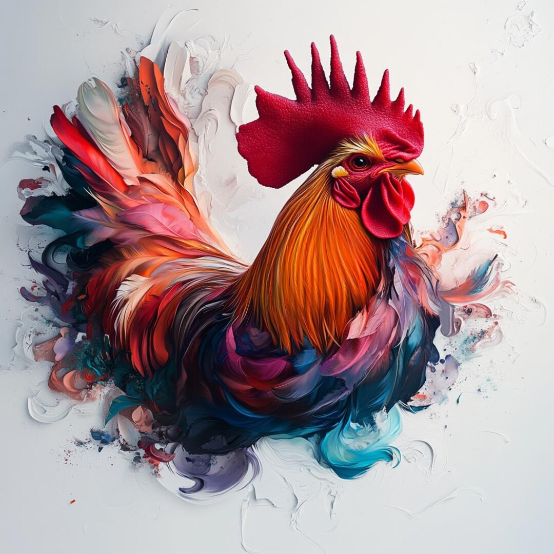 Colorful Rooster Clipart | 10 High-quality Designs | Wildlife Art ...