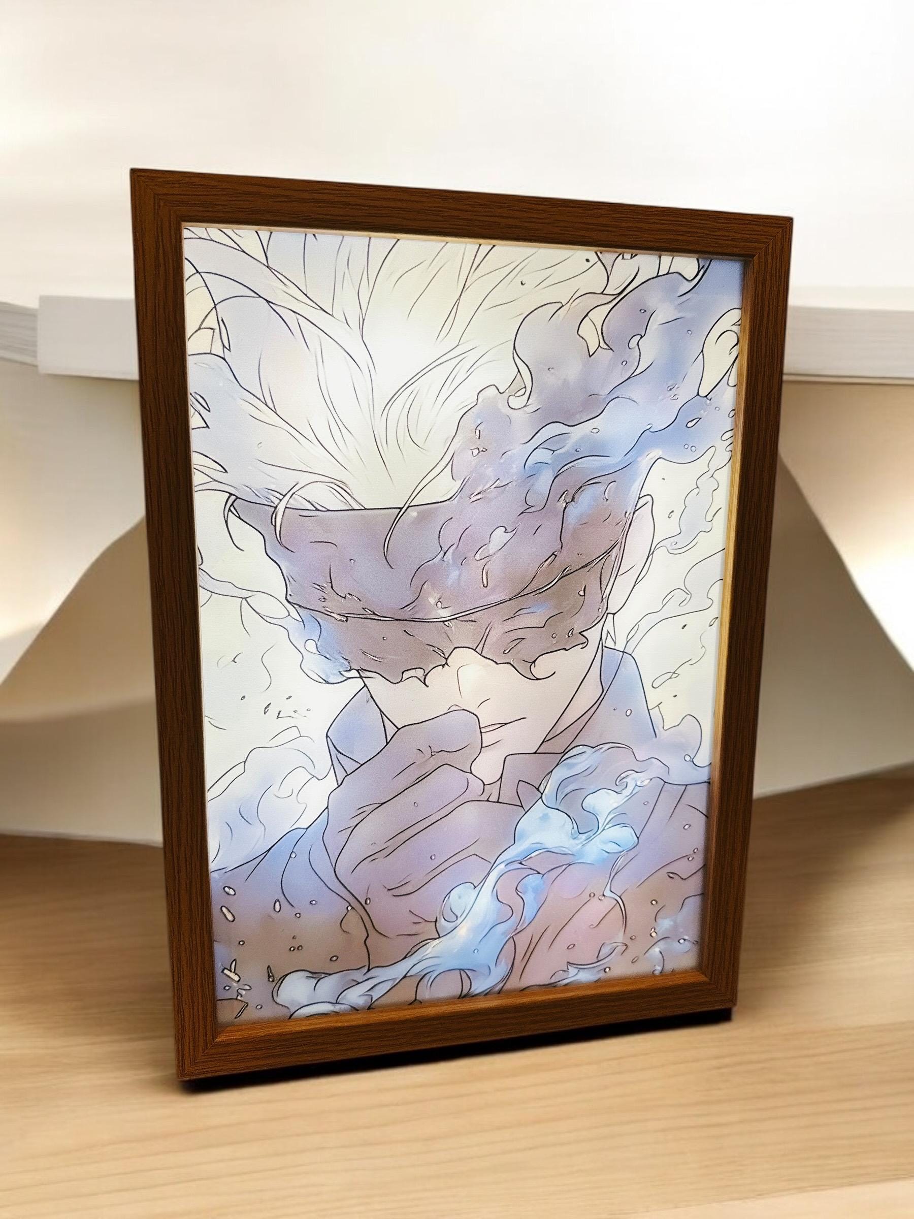 Jujutsu Kaisen Gojo LED Light-up Picture Frame Multiple Light Modes ...