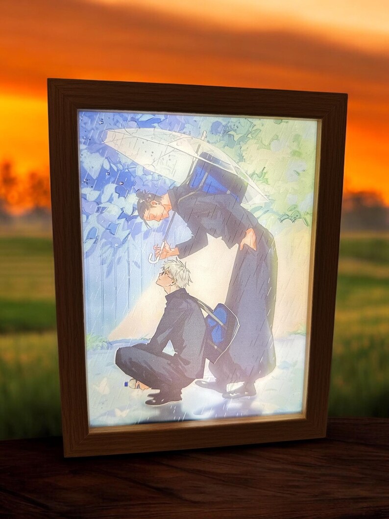 Jujutsu Kaisen Gojo and Geto LED Light-up Picture Frame Multiple Light ...