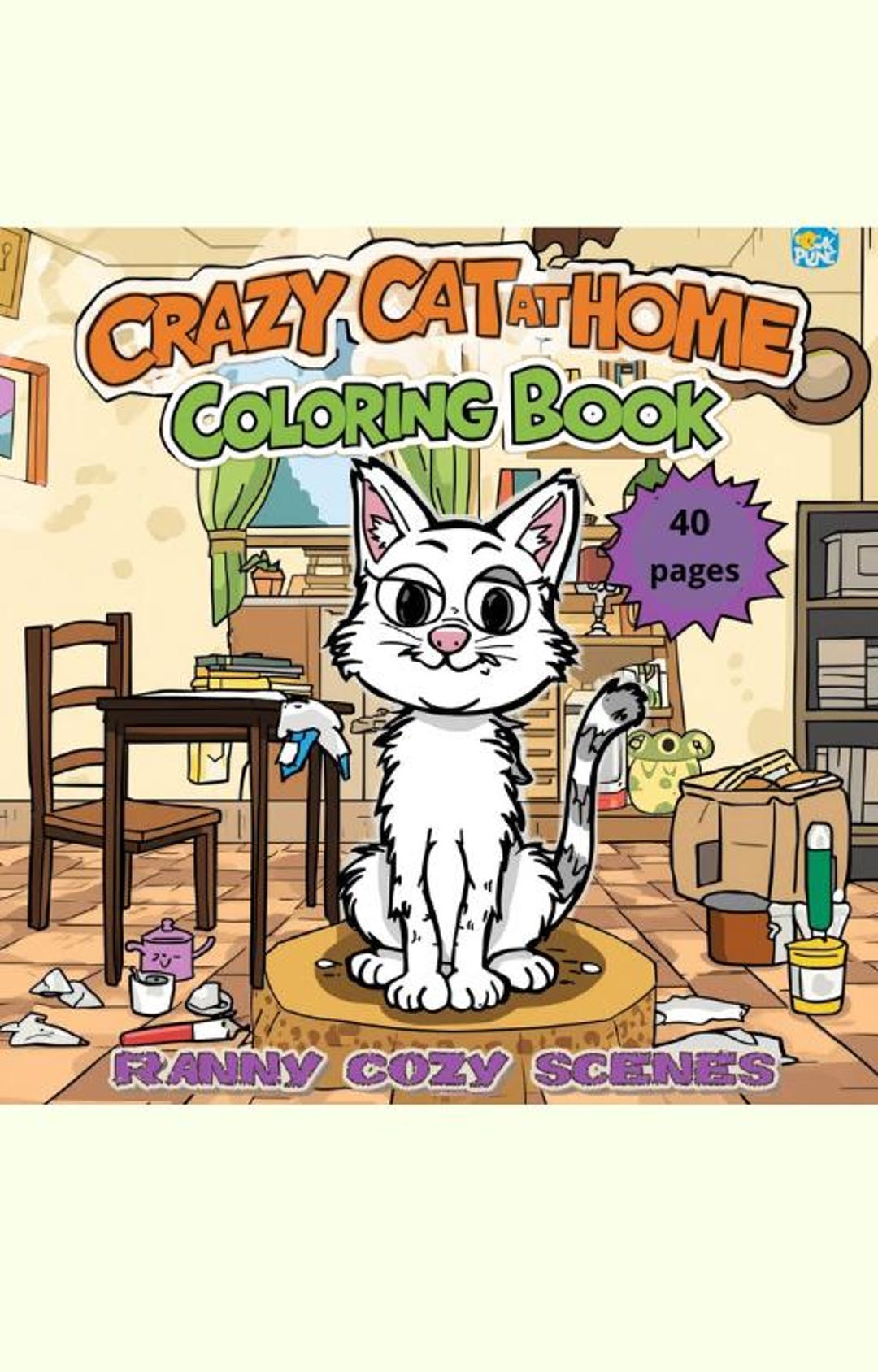 Crazy Cat at Home Coloring Book – Funny Cozy Scenes - Etsy