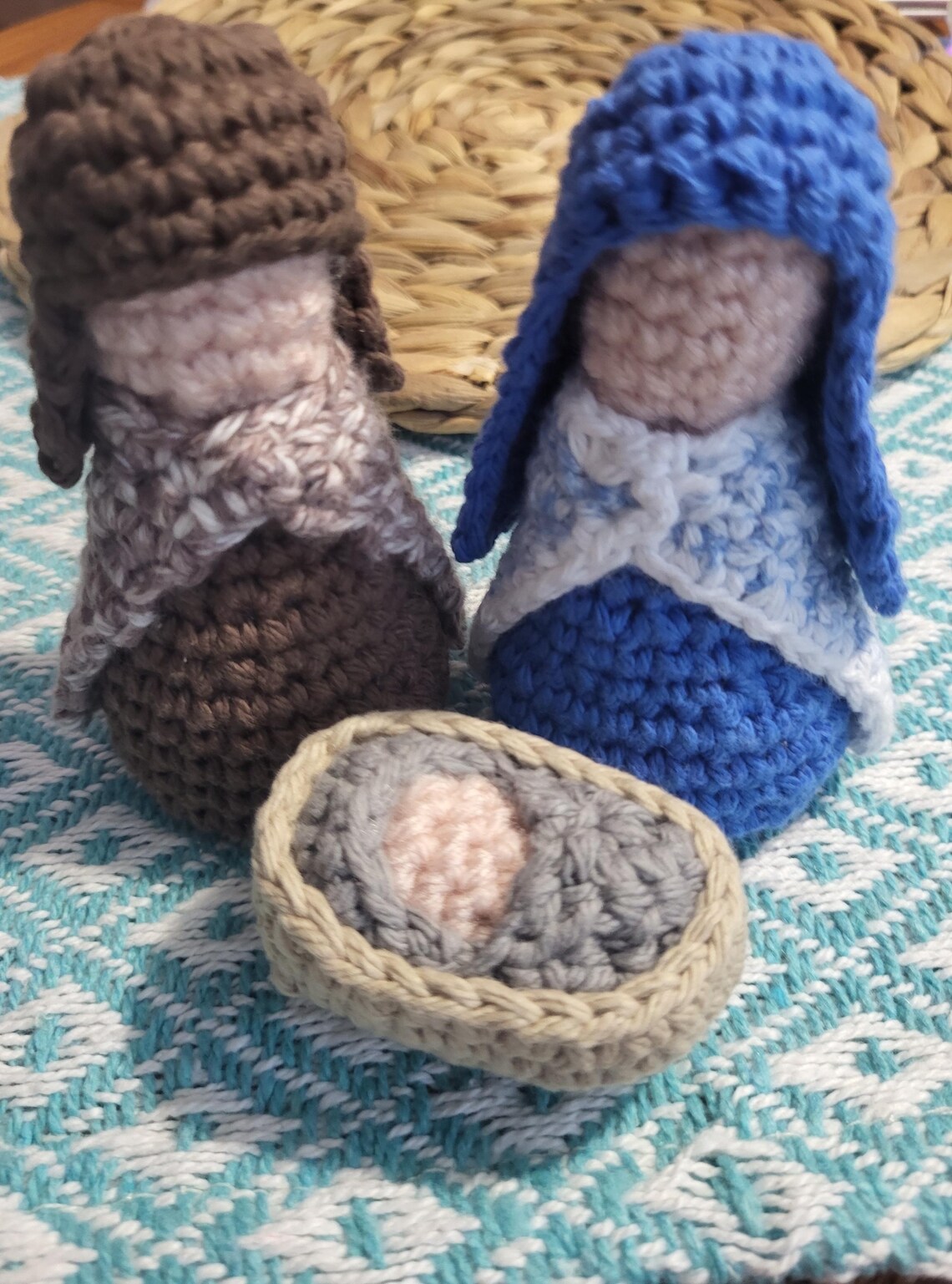 Crocheted Nativity Depicting the Holy Family - Etsy