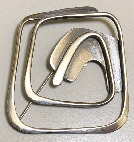Rare ART SMITH Modernist signed brooch- wearable art - Gem
