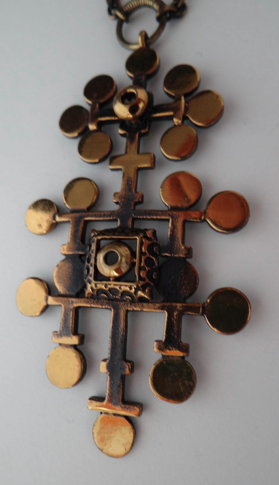 Vintage P. SARPANEVA Bronze Pendant and Chain FINLAND - Etsy