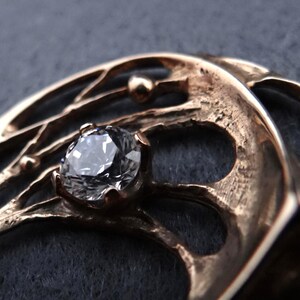 Vintage Sten and Laine Spiderweb Bronze and Rock Crystal Pendant and ...