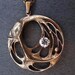 Vintage Sten and Laine Spiderweb Bronze and Rock Crystal Pendant and ...
