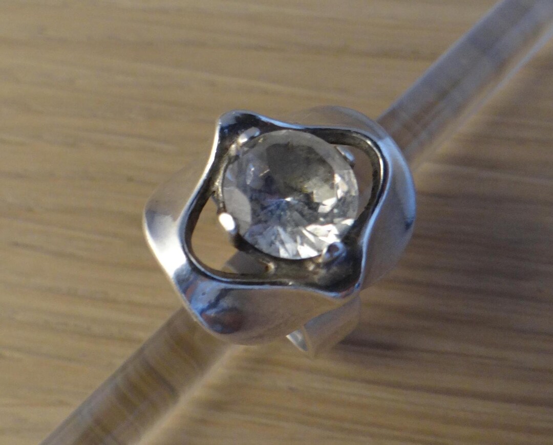 Large 1973 K.E. PALMBERG for ALTON Sterling Silver 925S & Rock Crystal ...